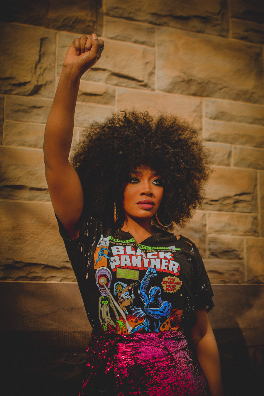 Distressed Black Panther T-Shirt – Fashion Bomb Daily Shop